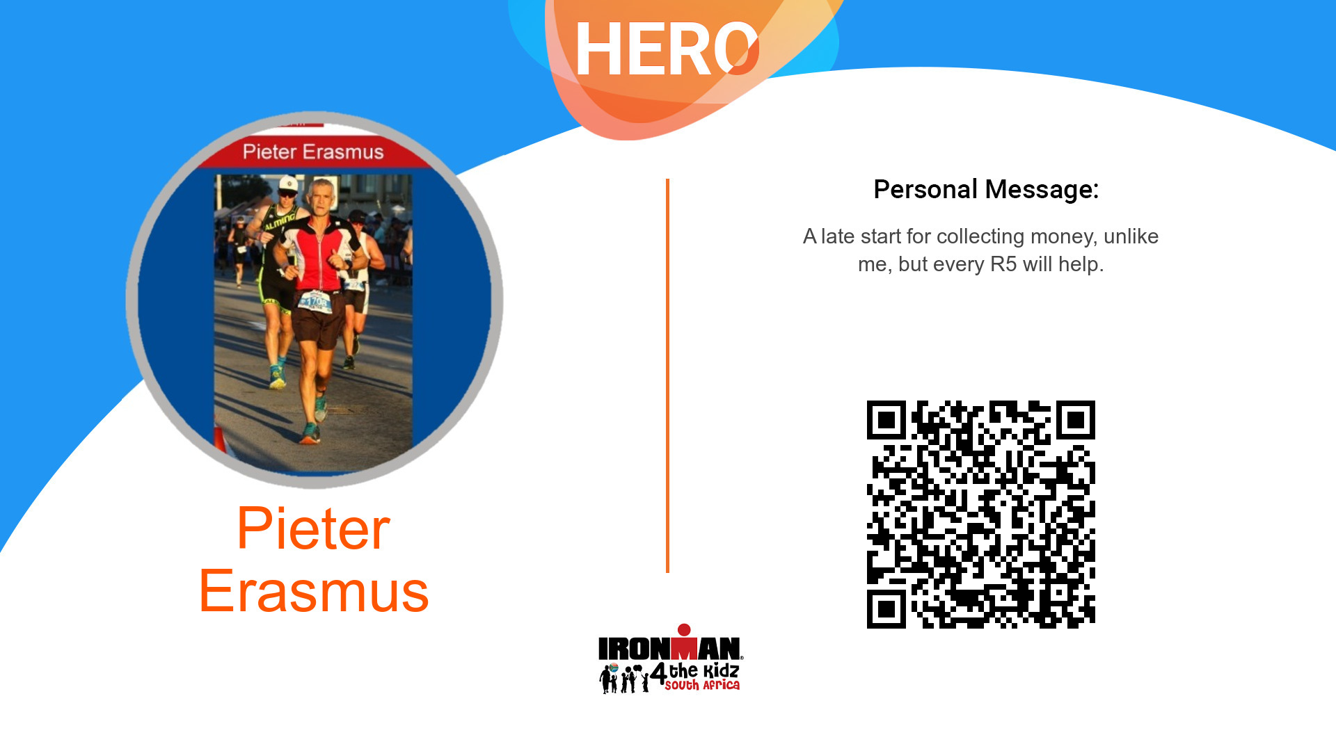 Ironman4TheKidz | Help a Hero | Pieter Erasmus