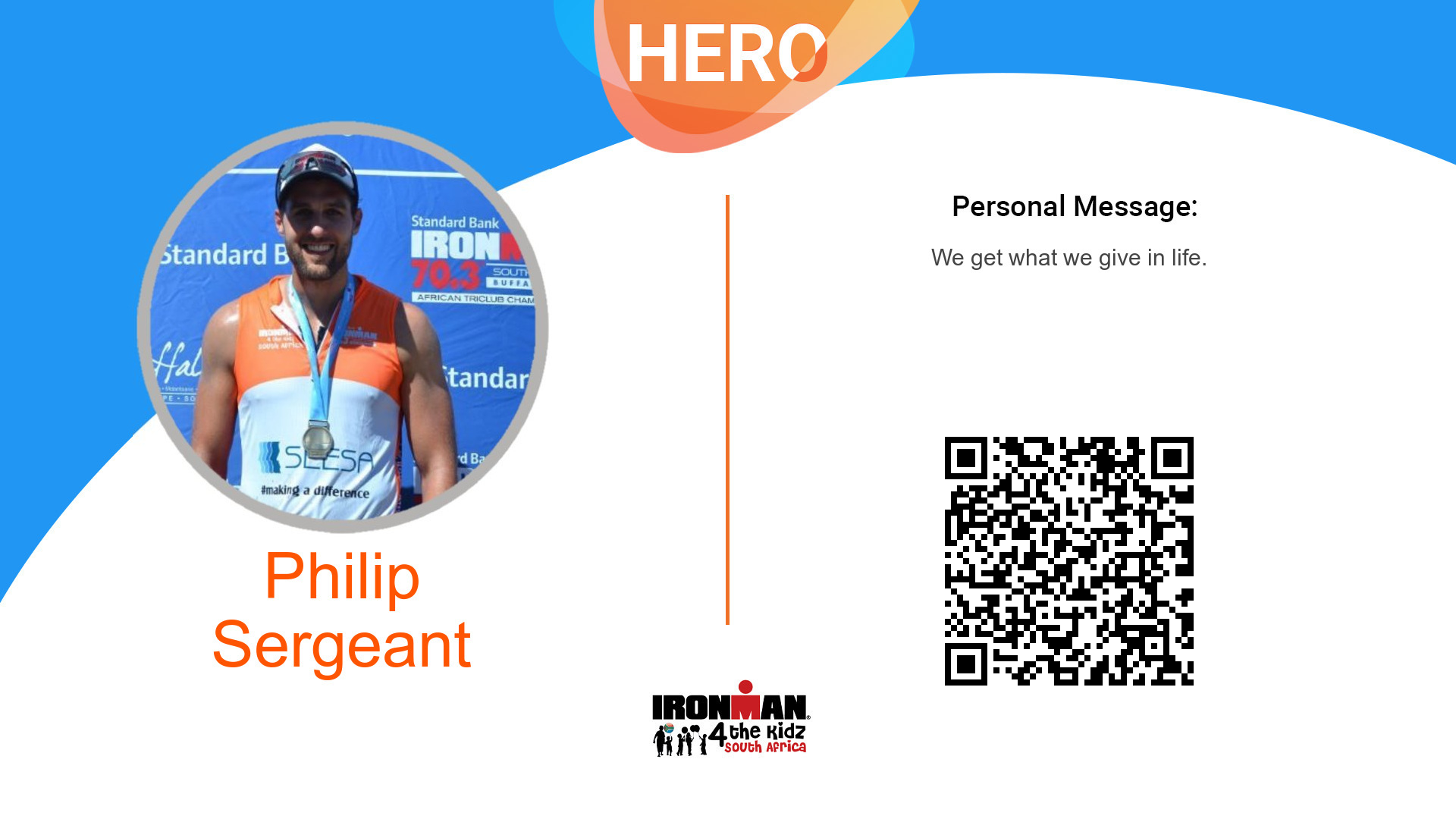 Ironman4TheKidz | Help a Hero | Philip Sergeant