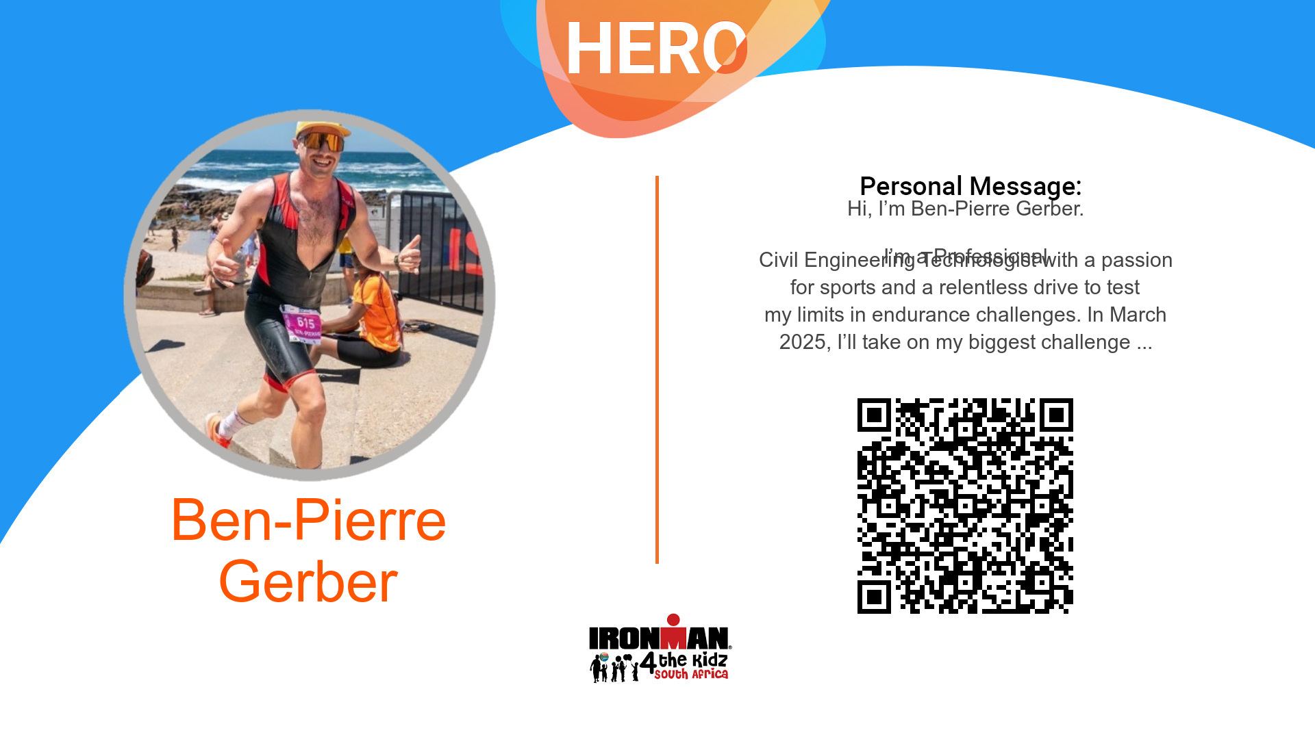 Ironman4TheKidz | Help a Hero | Ben-Pierre Gerber