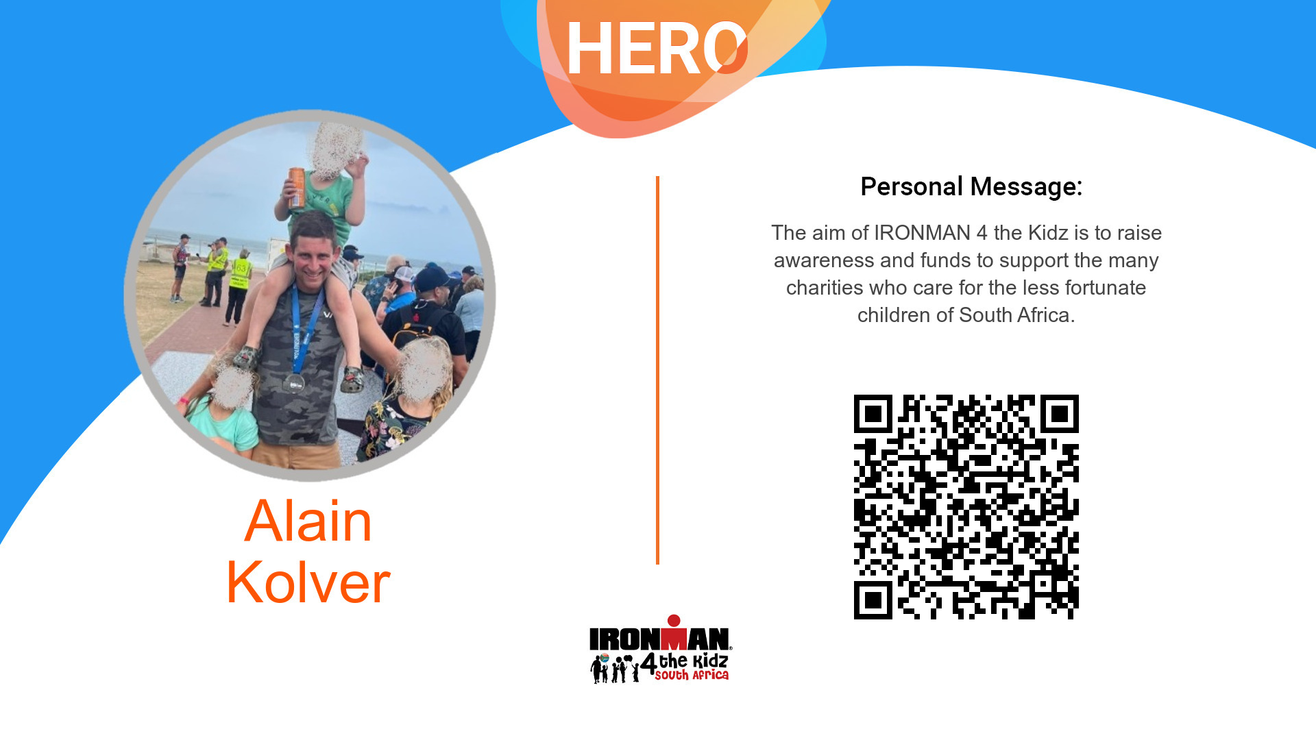 Ironman4TheKidz | Help a Hero | Alain Kolver